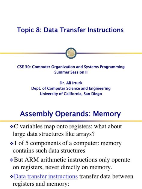 Topic 8 Data Transfer Instructions Download Free Pdf Pointer Computer Programming