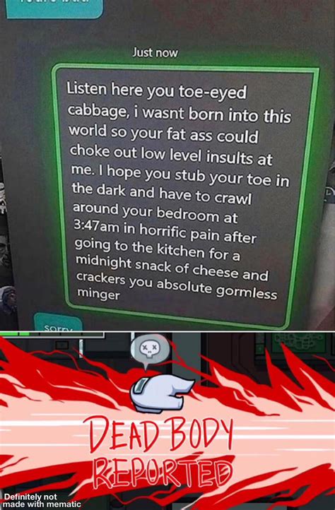 You Absolute Gormless Minger Rbrandnewsentence