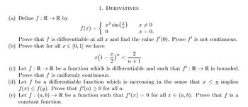 Answered C Let F RR Be A Function Which Is Differentiable And Such That F R R Is Bounded