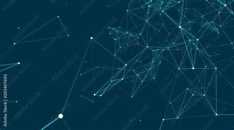 Abstract Connections Are In Space Background With Connecting Dots And Lines Connection