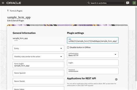 Configure Vbcs Application As An Oracle Fusion Field Service External