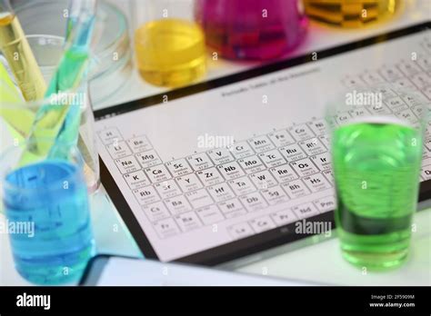 Periodic Table Of Elements In Lab Hi Res Stock Photography And Images Alamy