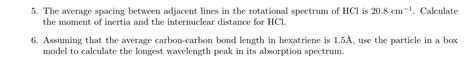 Solved 5 The Average Spacing Between Adjacent Lines In The