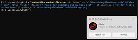 hp developers portal hpcmsl creating custom toast notifications