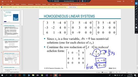 Solution Sets Of Linear Systems YouTube