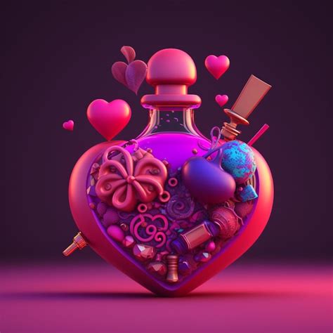 Premium Photo Love Potion Digital Design