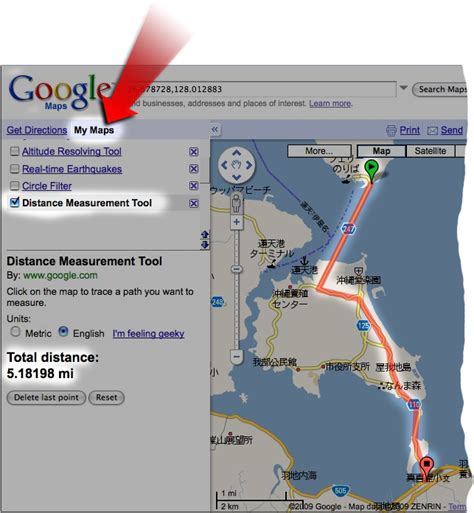 Honkxuan Google Map Distance Measurement Tool Use