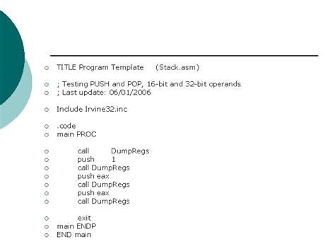 Assembly Language Procedures Link Library Overview A File