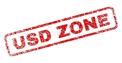 Grunge Usd Zone Rounded Rectangle Stamp Stock Vector Illustration Of