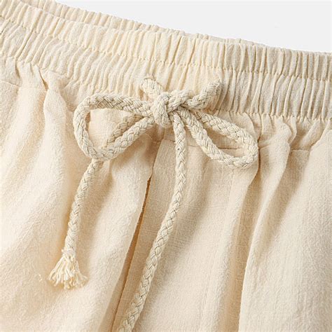 Badubg Мъжки пролетни едноцветни тесни къси панталони Мъжки анцуг от