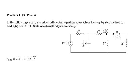 solved problem 4 30 points in the following circuit use