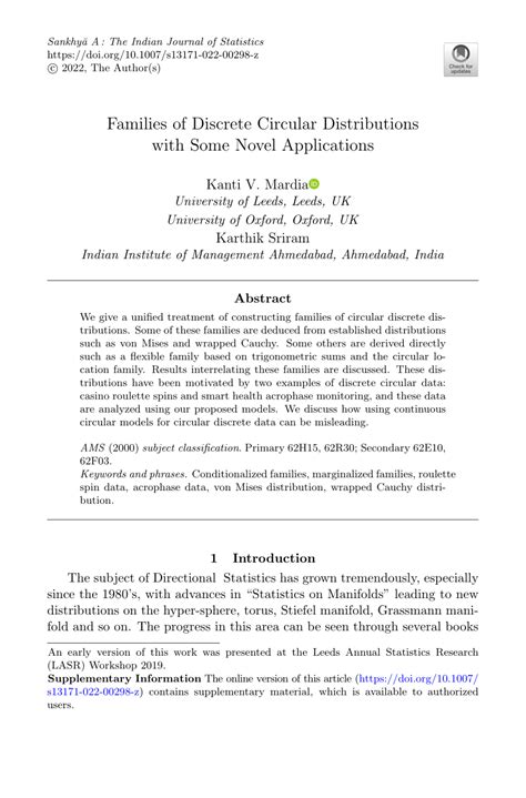 Pdf Families Of Discrete Circular Distributions With Some Novel