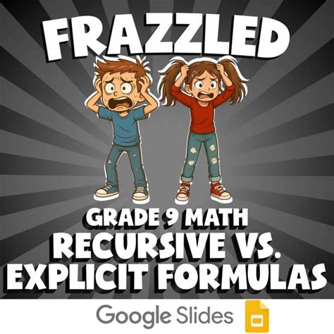 Recursive Vs Explicit Formulas Frazzled Math Game No Prep Grade 9 Review
