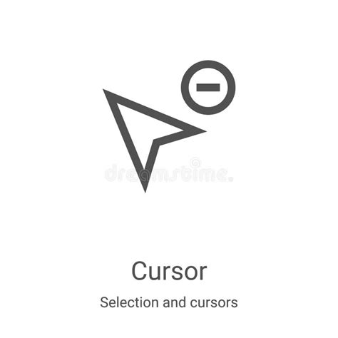 Cursor Icon Vector From Selection And Cursors Collection Thin Line