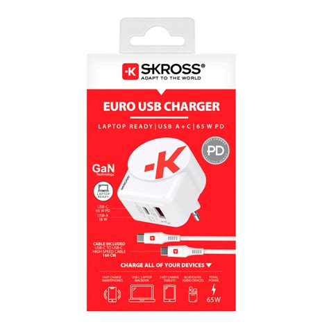Skross AC PD GaN USB C Oplader M USB C Kabel USB A USB C DKK