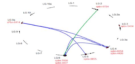 Circle Plot Showing Epistatic Interactions Between Significant Qtls For