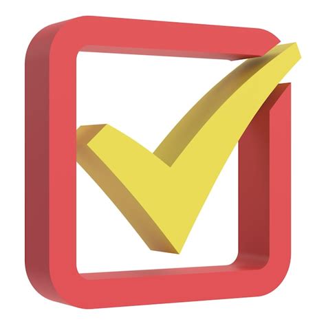 Premium Photo 3d Checkbox Check Mark 3d Illustration
