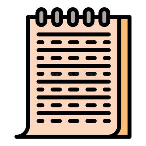 Paper Notebook Icon Outline Style Stock Vector Illustration Of Empty Memo 168517856