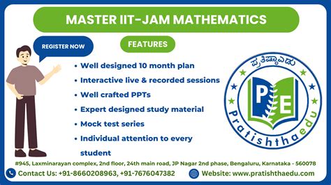 certainly crack iit jam 2025 mathematics pratishtha edu