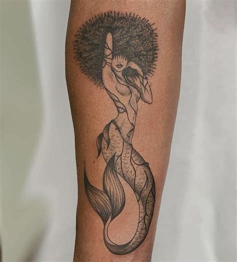 Black Mermaid Tattoo Ideas Tattoo Afro Afro Medusa Tattoo