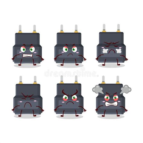 Adapter Connector Cartoon Character Bring Information Board Stock Vector Illustration Of Agent