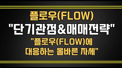 이도투자 플로우flow단기관점and매매전략플로우flow에대응하는 올바른 자세 Youtube