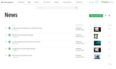 Extend The New Sitefinity Admin App In Version 110