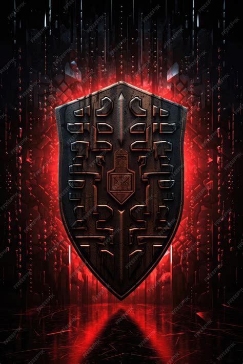 Premium Ai Image Binary Code And Shield Symbol On A Dark Background Created With Generative Ai