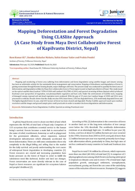 Pdf Mapping Deforestation And Forest Degradation Using · Mapping
