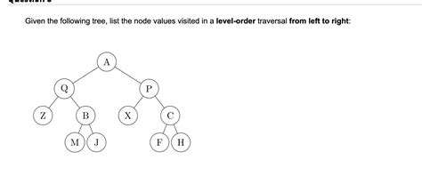 Solved Given The Following Tree List The Node Values