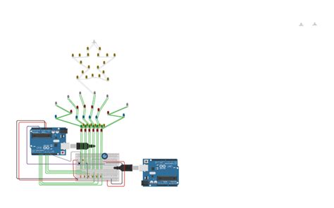 Circuit Design Luces Navideñas En Serie Con Ritmo Tinkercad