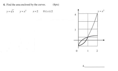 solved 4 find the area enclosed by the curves