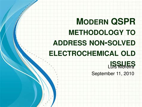 Pdf Modern Qspr Methodology To Address Non Solved Solution Electrochemistry Old Issues