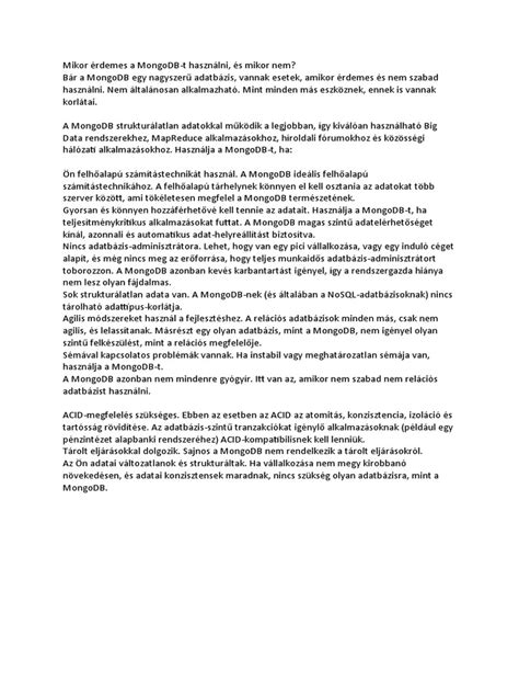 When And Not When To Use Mongodb Pdf