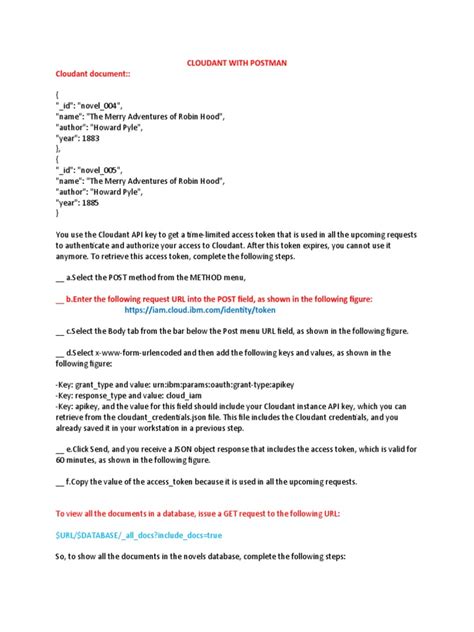 Cloudant With Postman Practical Pdf Hypertext Transfer Protocol