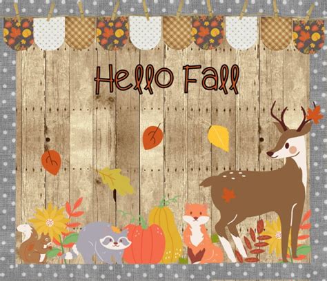 Fall Woodland Animals Classroom Bulletin Board Kit Fall Decorations