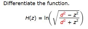 Solved Differentiate The Function Chegg Com
