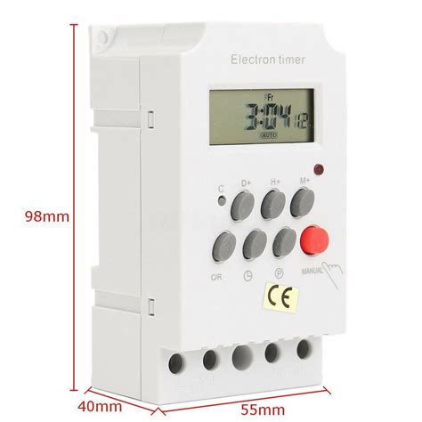 AC V A KG T II Din Rail LCD Digital Programmable Electronic Timer Switch