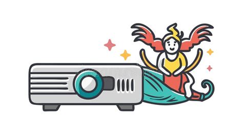 Projector With Chart Icon Data Analysis Business Report Statistics Vector Design Generative