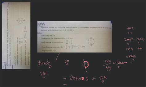 Imple 2 A Particle Moves On A Circular Path Of Radius R It Completes On