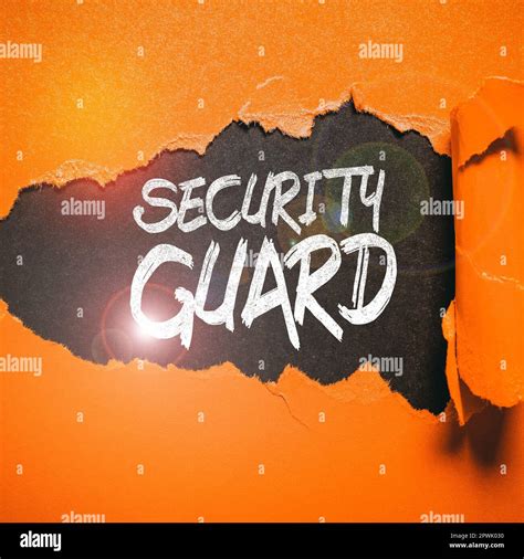 Text Sign Showing Security Guard Business Approach Tools Used To