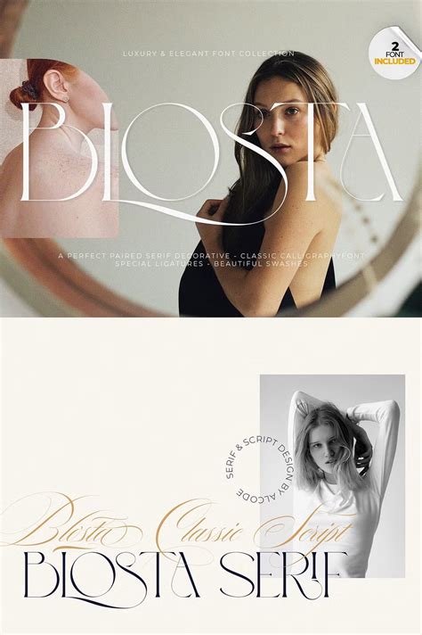 BLOSTA Font Duo Serif Script GRAPHICOLD