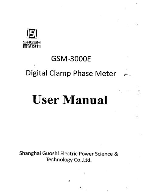Digital Clamp Phase Meter Pdf