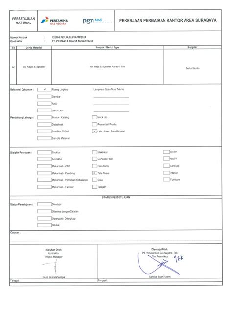 Approval Material Surabaya 5 Pdf