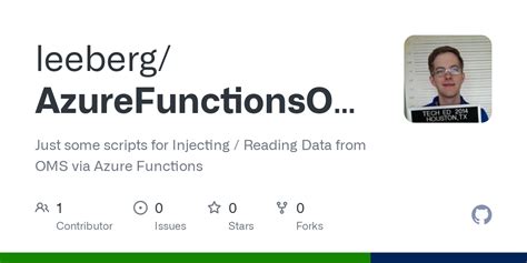 GitHub Leeberg AzureFunctionsOMS Just Some Scripts For Injecting Reading Data From OMS Via