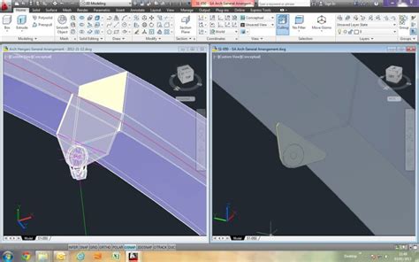 D Intersecting Surfaces Display Conceptual View AutoCAD D Modelling Rendering AutoCAD