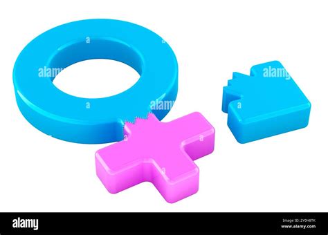 Male To Female Transition Surgery Gender Transition Concept 3d