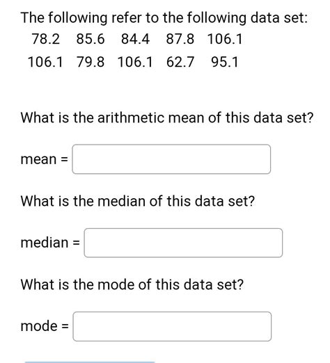 Solved The Following Refer To The Following Data Set What Chegg