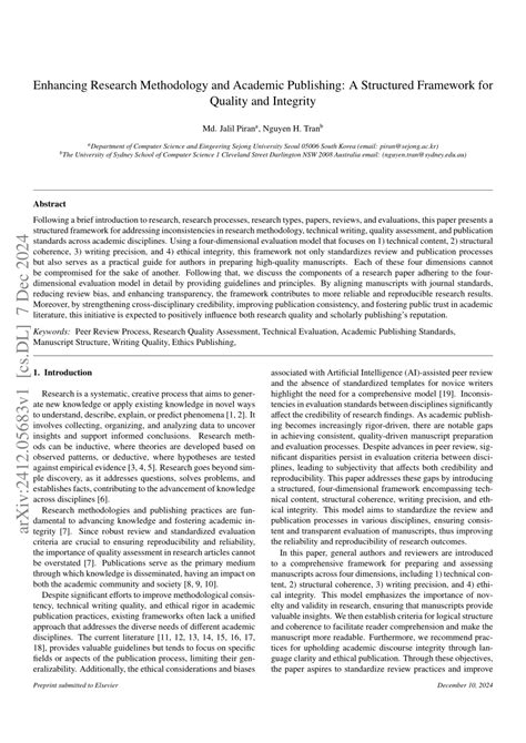 Pdf Enhancing Research Methodology And Academic Publishing A