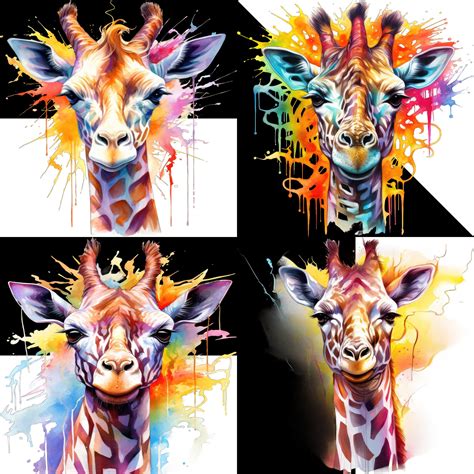 Giraffe Lightning Clipart Graceful Giants Giraffe Lightning Clipart Safari Nursery Decor